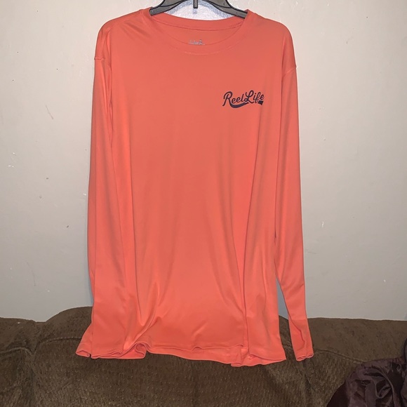 reel life | Shirts | Reel Life Long Sleeve Shirt Go With The Flow Size ...